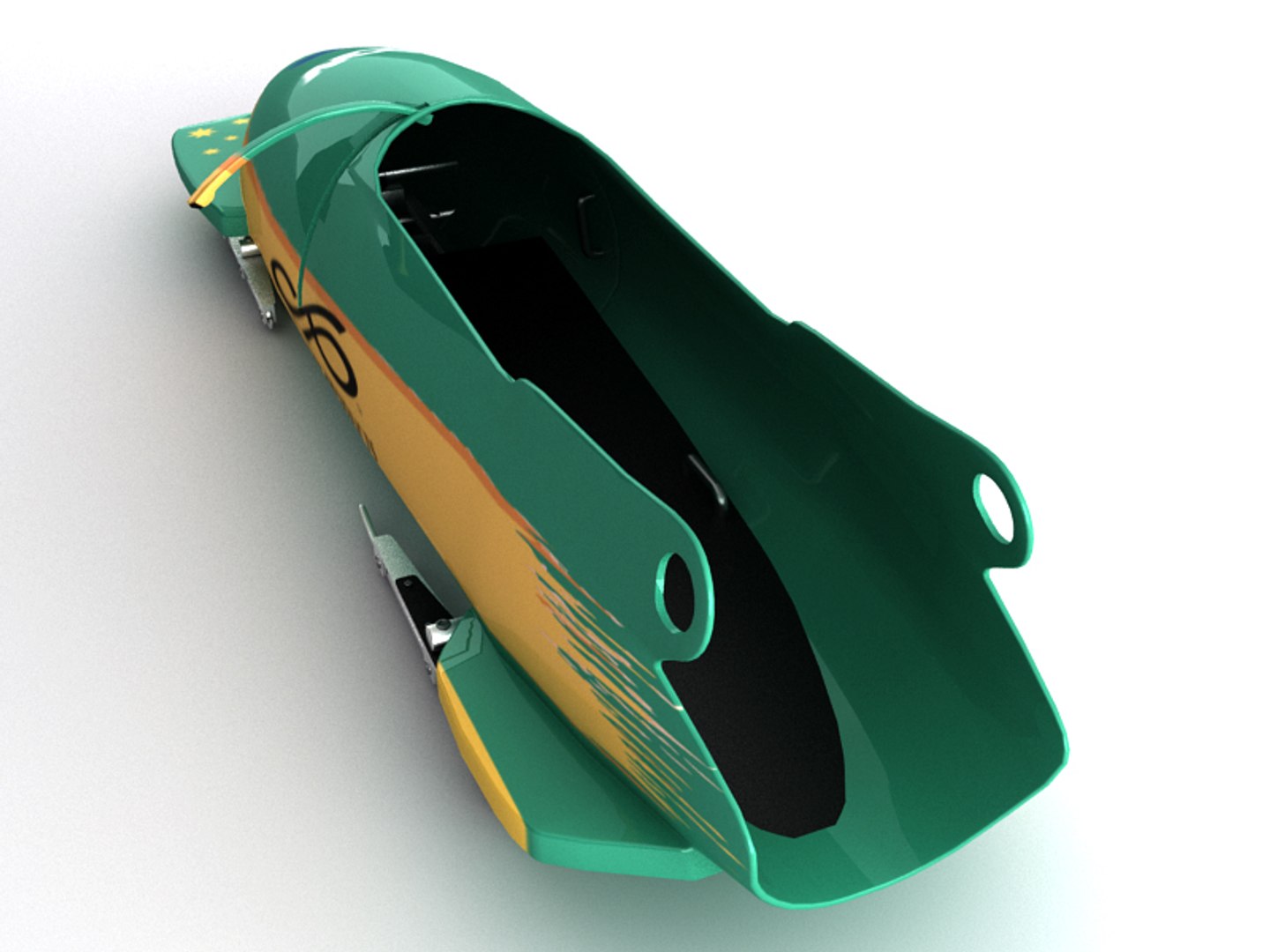3d Model Of Bobsleigh Sled - Australia