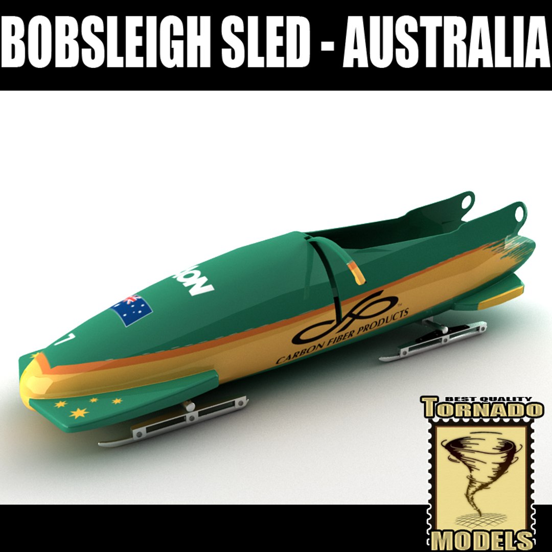 3d Model Of Bobsleigh Sled - Australia