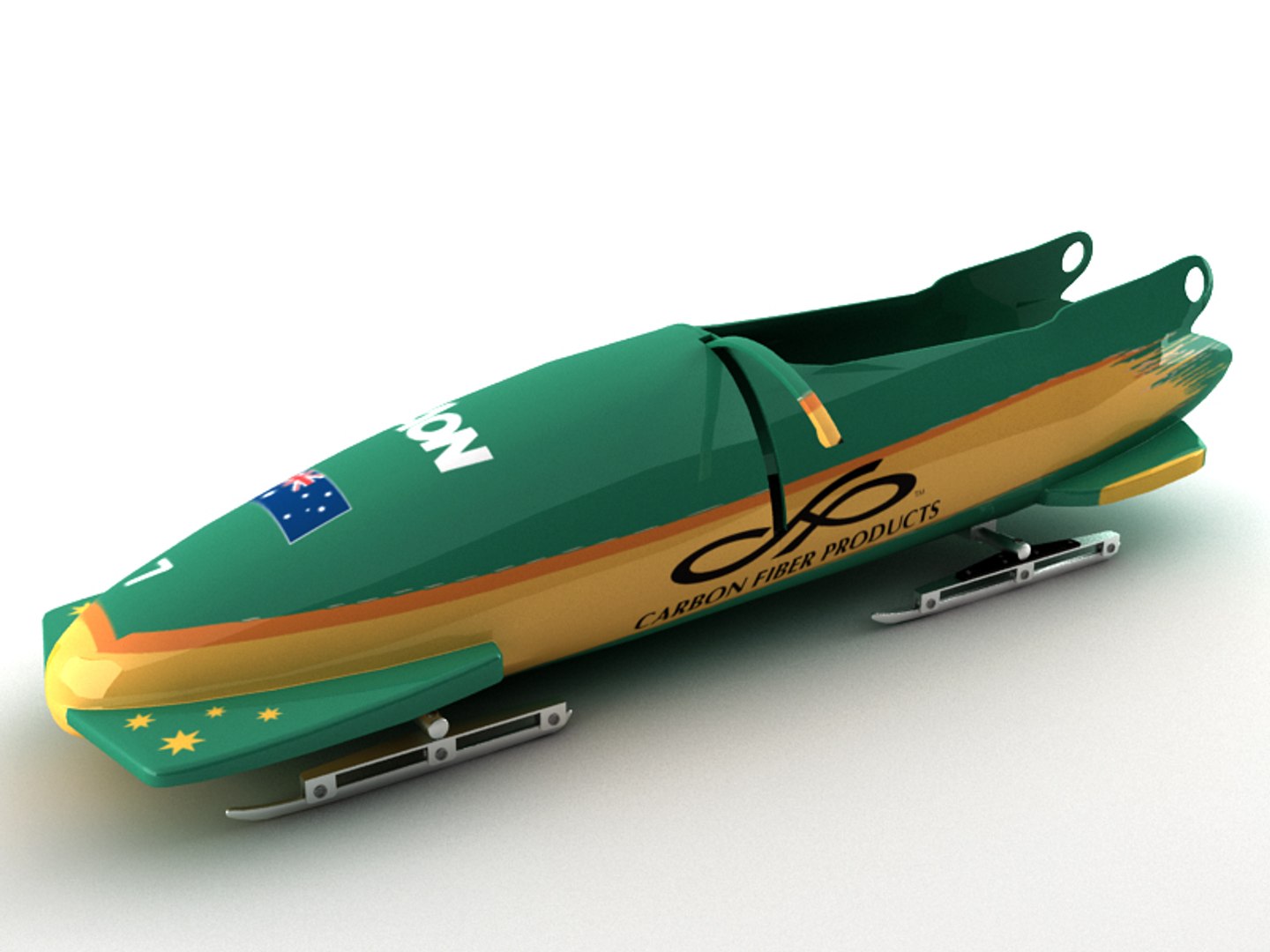 3d Model Of Bobsleigh Sled - Australia