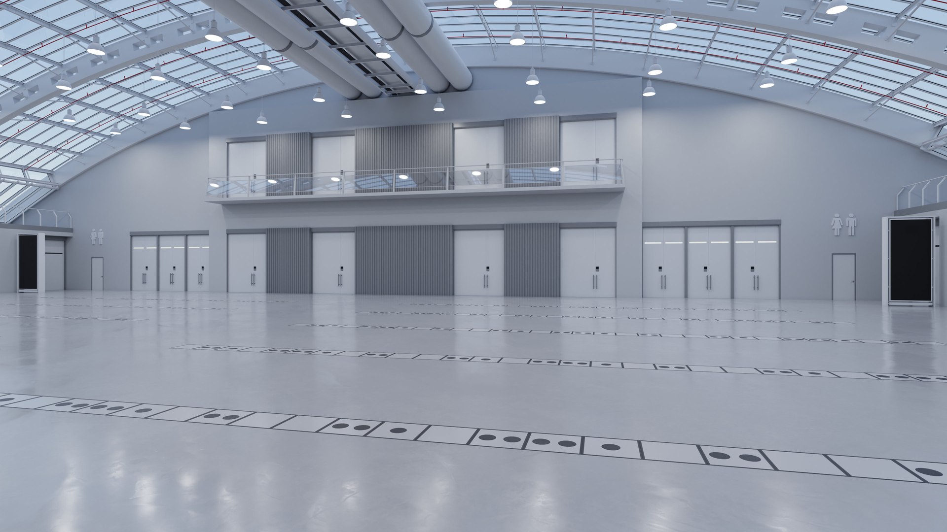 3D Model Exhibition Hall Interior 3 - TurboSquid 1897067