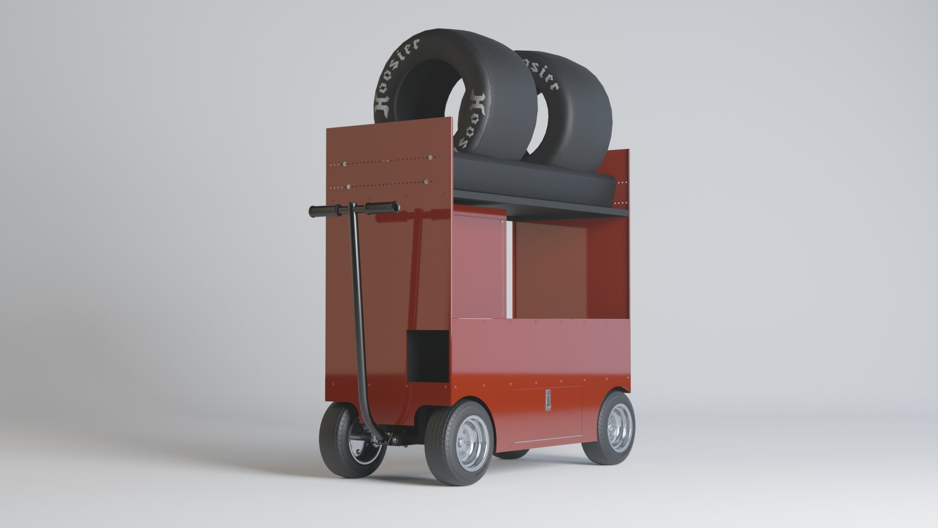 Tire Rack Cart With Drawers PBR Model - TurboSquid 1979173