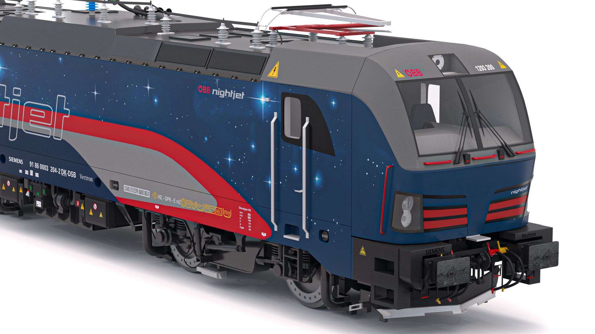 Siemens Vectron Nightjet 3D model - TurboSquid 2183655