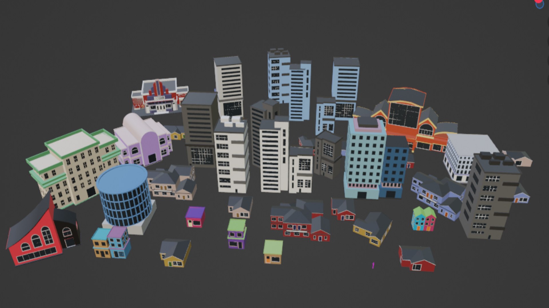 3D Charming Low Poly Town Cartoon Asset Model - TurboSquid 2274109