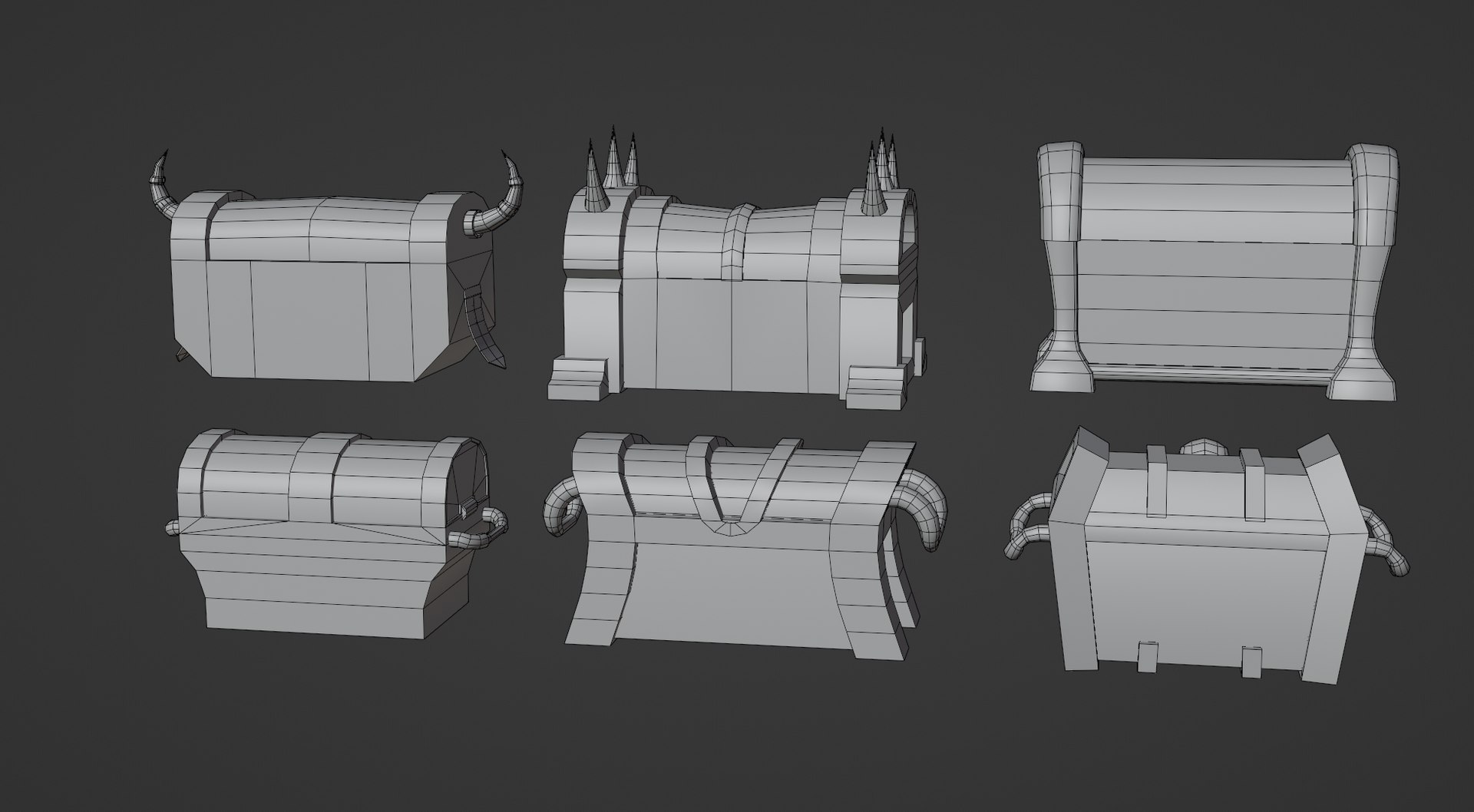 Chests Box Low-poly 3D Model - TurboSquid 1950634