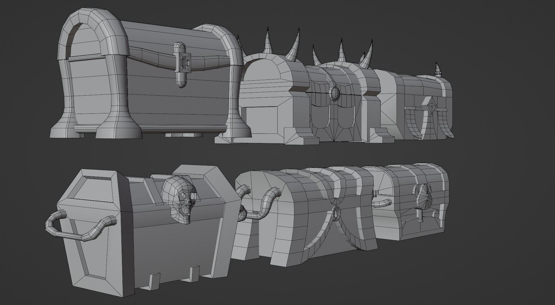 Chests Box Low-poly 3D Model - TurboSquid 1950634