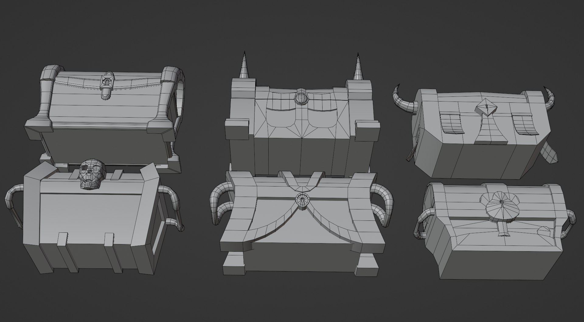 Chests Box Low-poly 3D Model - TurboSquid 1950634