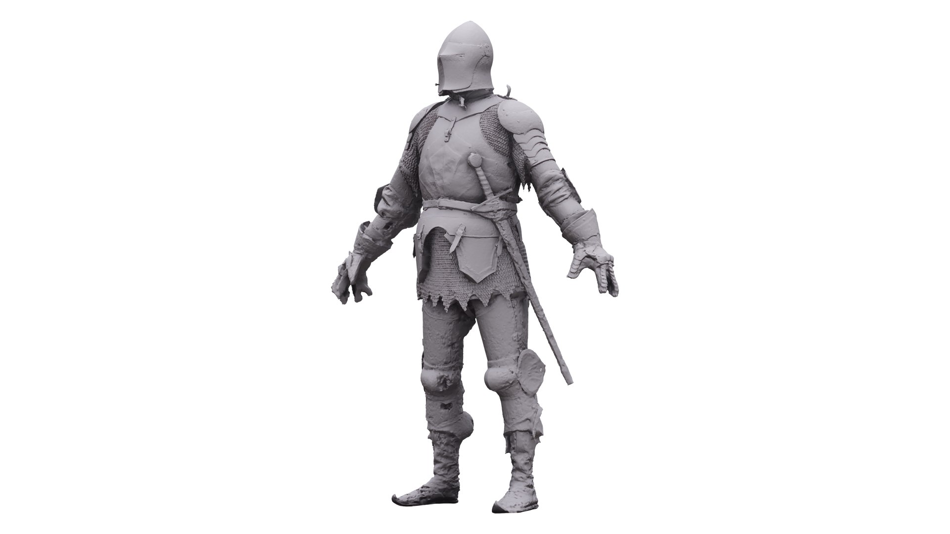 3D A Pose Raw Body Scan Sigvid Medieval Knight - TurboSquid 1919968