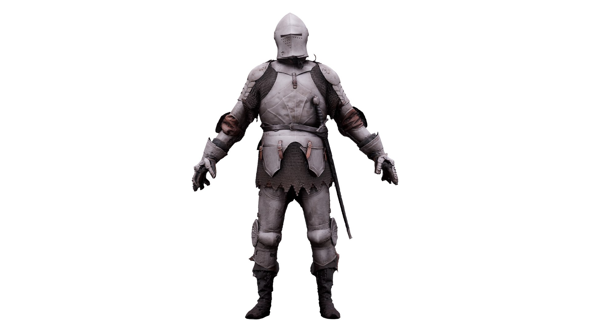 3D A Pose Raw Body Scan Sigvid Medieval Knight - TurboSquid 1919968