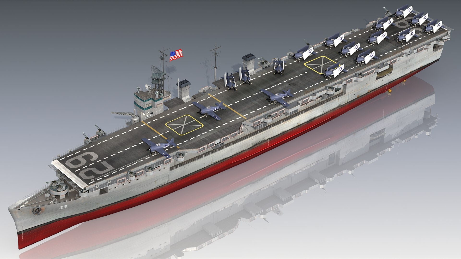 3D USS Bataan CVL-29AVT-4 Model - TurboSquid 2093861