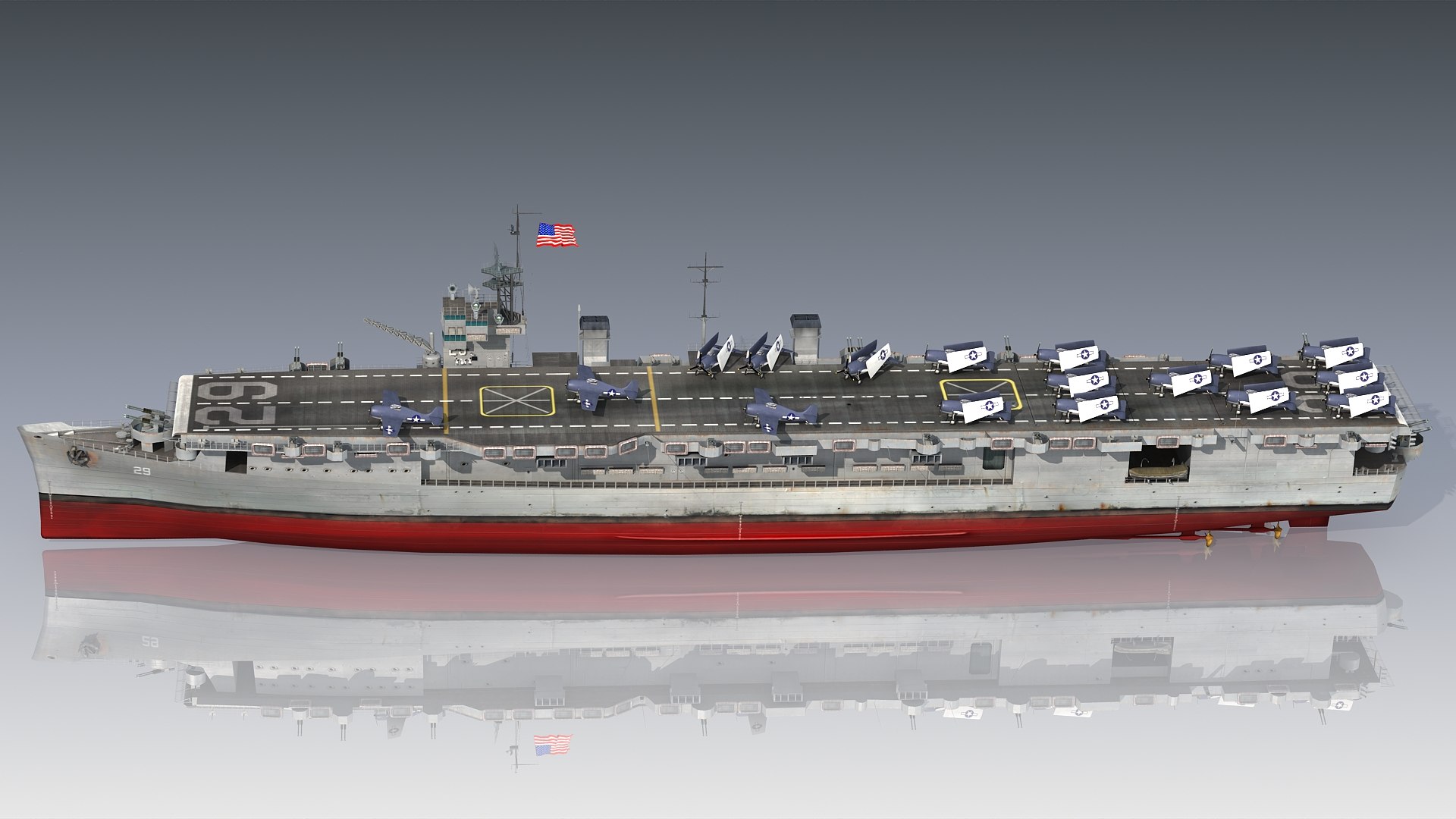 3D USS Bataan CVL-29AVT-4 model - TurboSquid 2093861