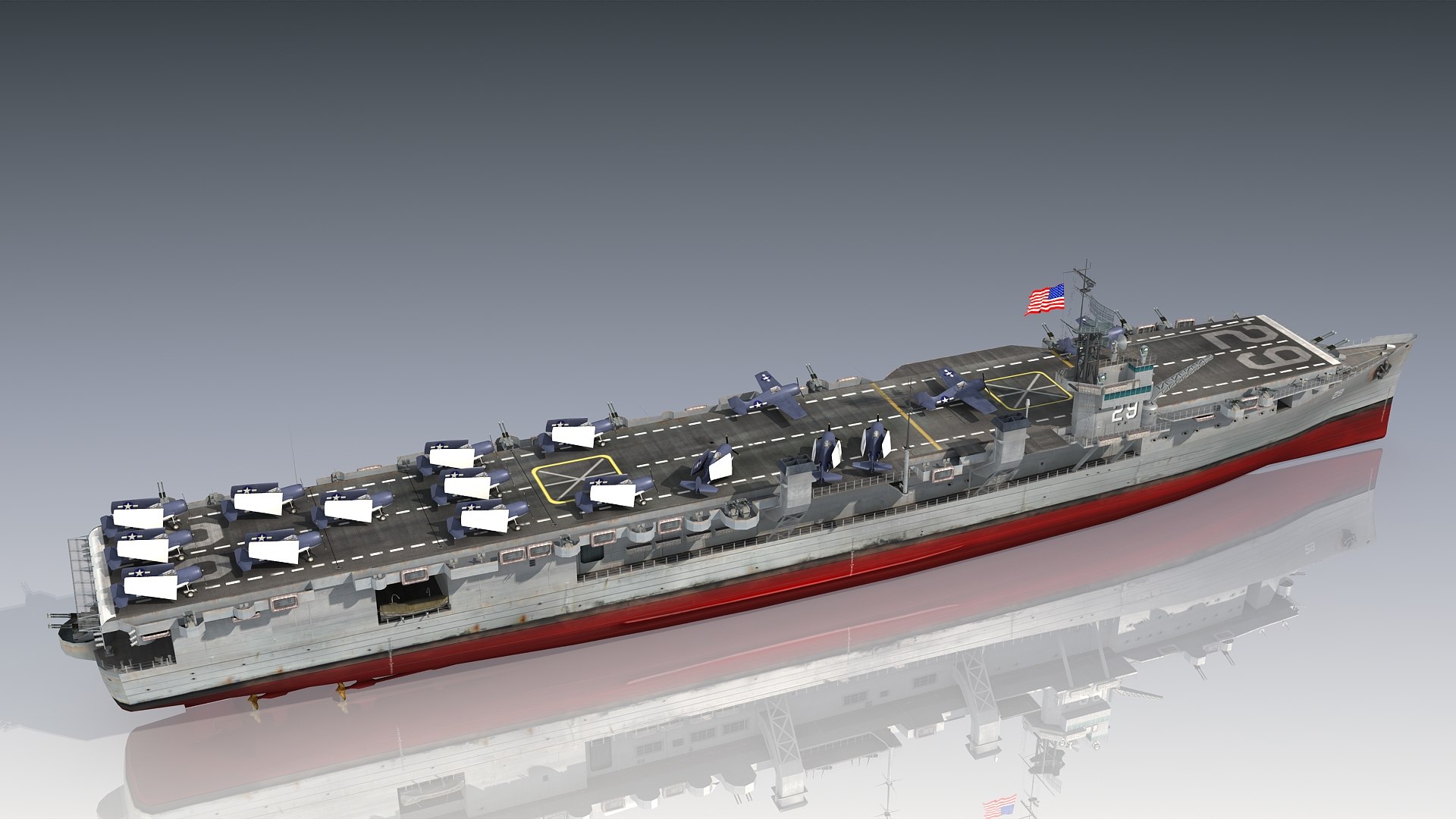 3D USS Bataan CVL-29AVT-4 model - TurboSquid 2093861