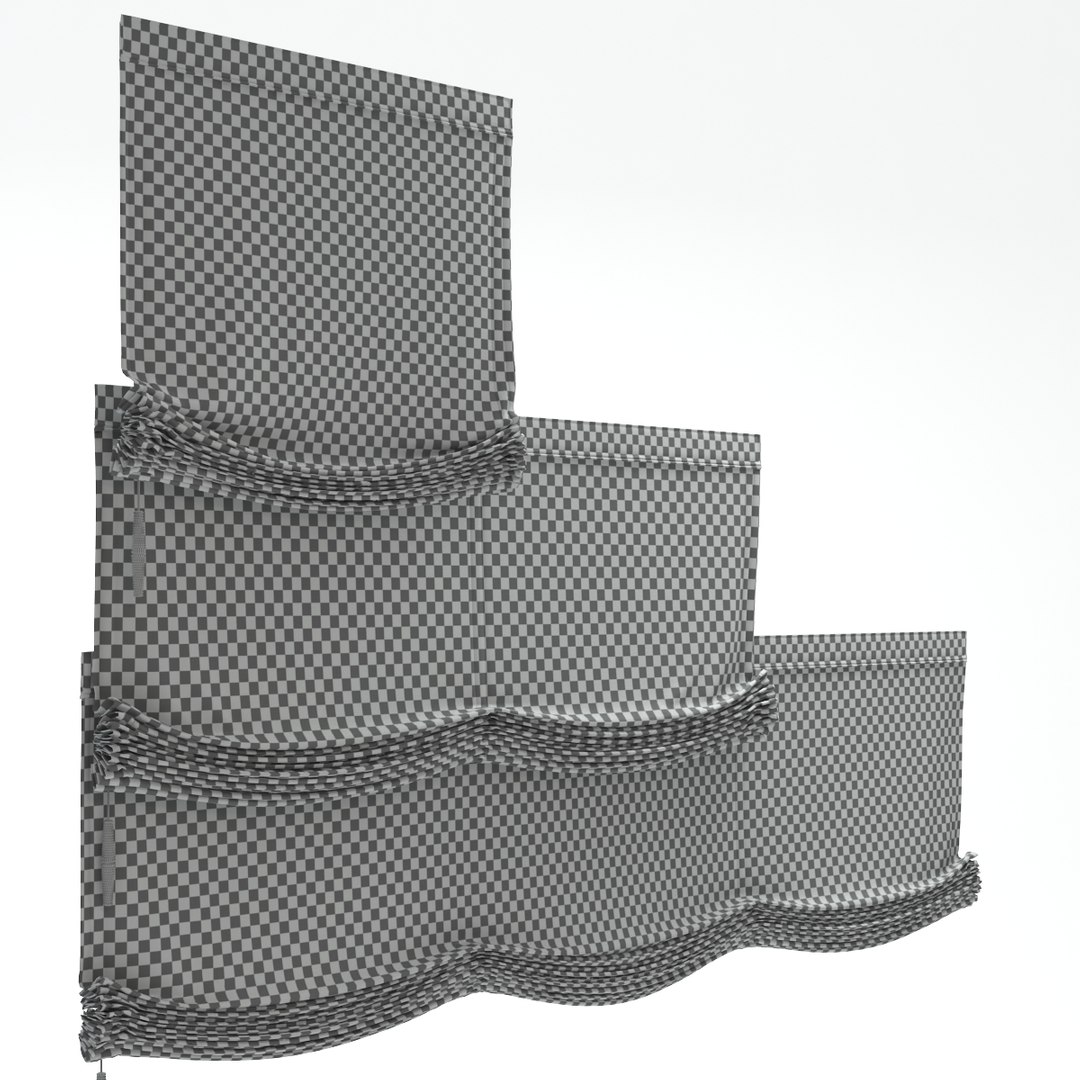 3d Roman Shades Model