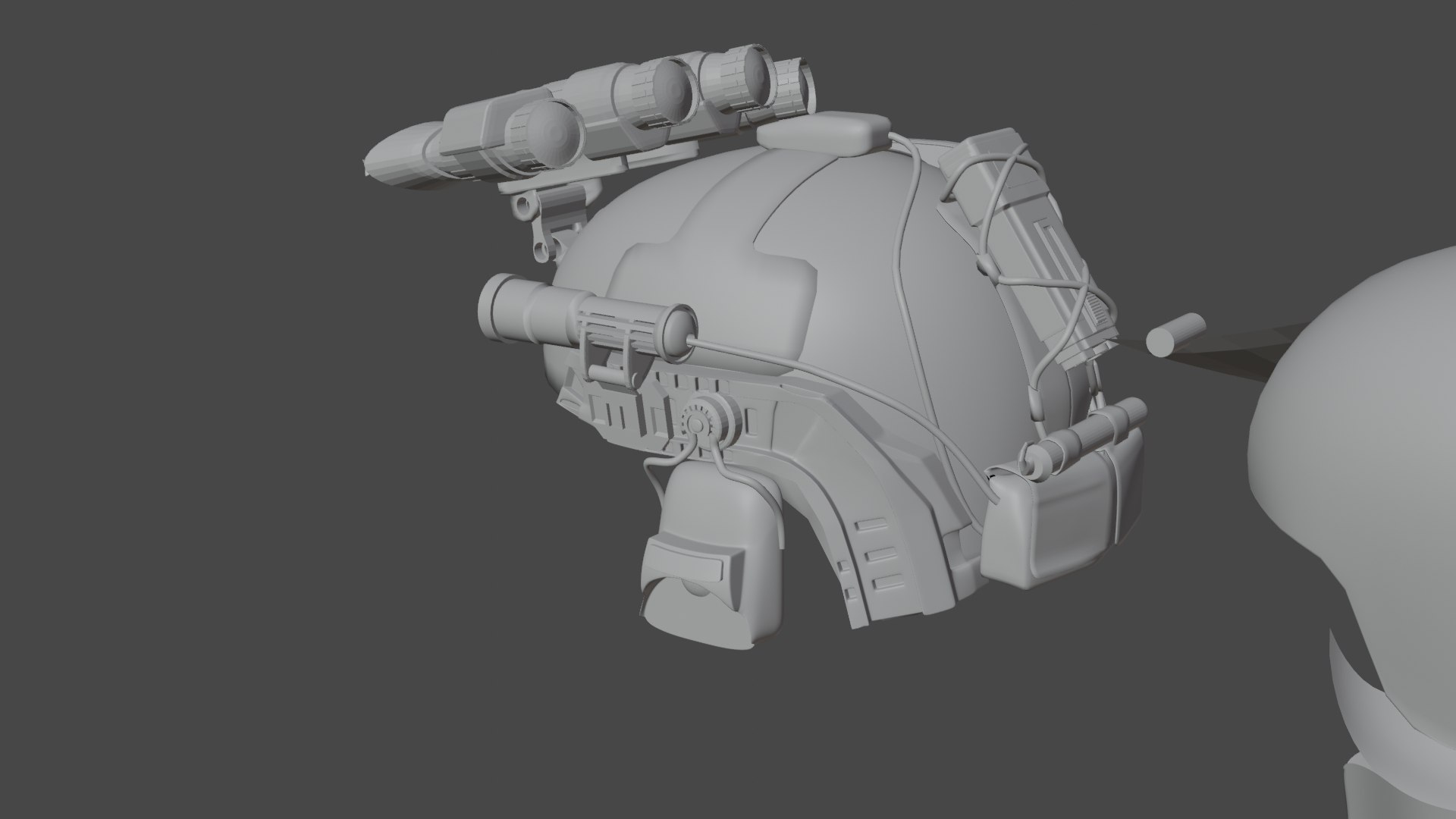 3D military helmet with nignt vision nods model - TurboSquid 2129471