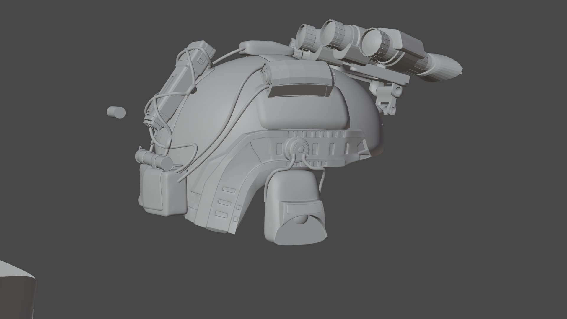 3D military helmet with nignt vision nods model - TurboSquid 2129471