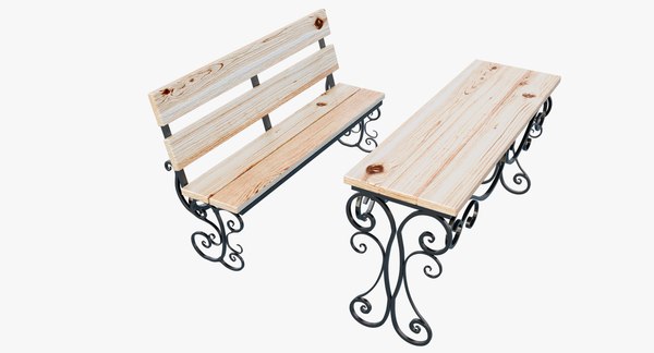 forged bench table 3d 3ds