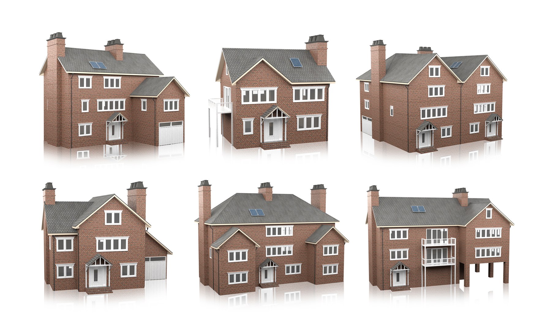 3D British House Design Collection - 12 Pieces - TurboSquid 2268929