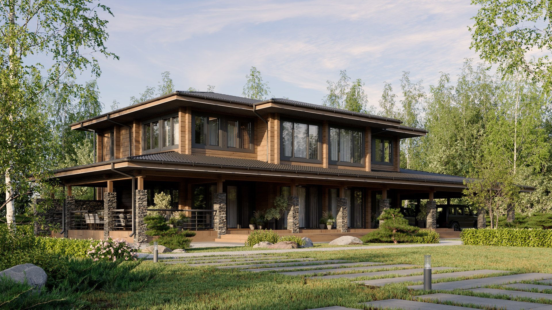 3D Wooden Cottage House 2 model - TurboSquid 2055540