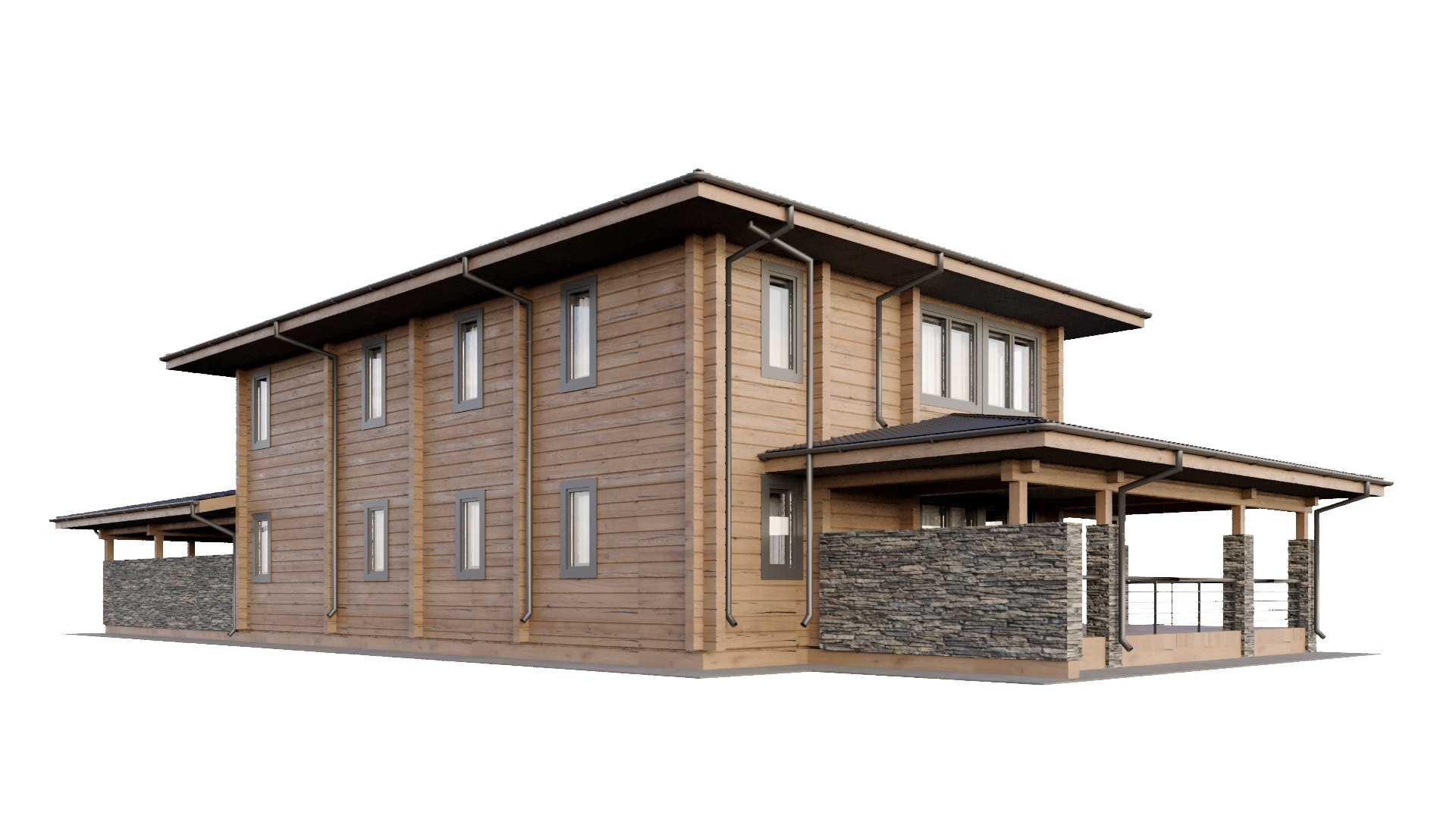 3D Wooden Cottage House 2 model - TurboSquid 2055540