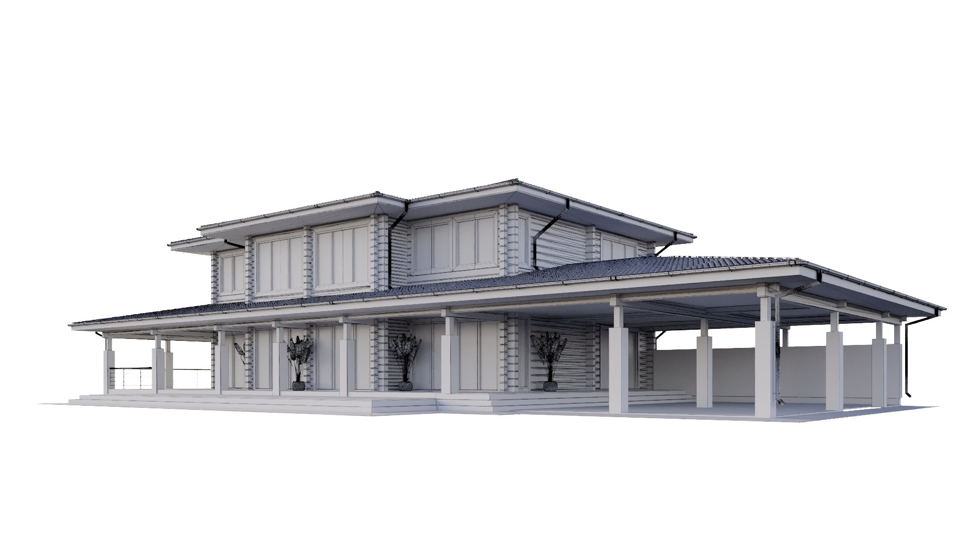 3D Wooden Cottage House 2 model - TurboSquid 2055540