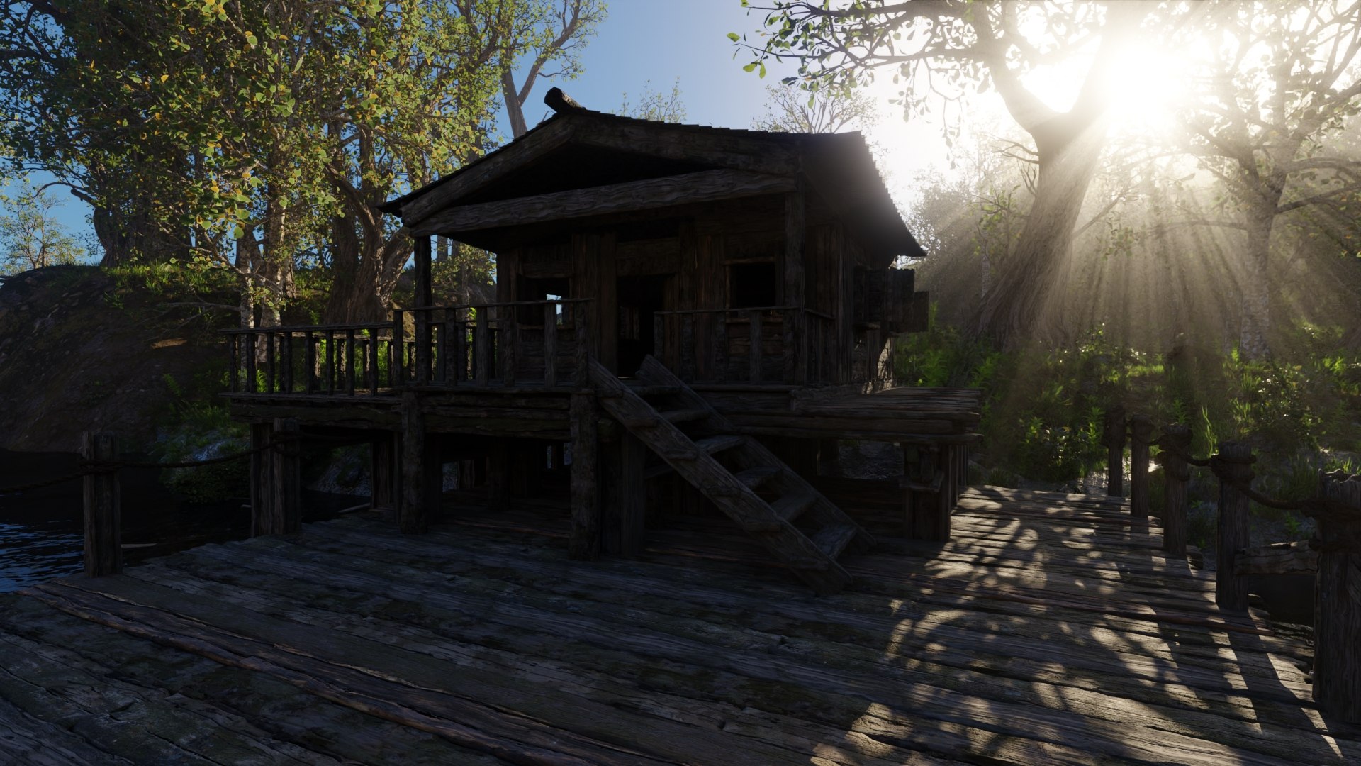 3D Jungle Dock Scene - TurboSquid 1839346