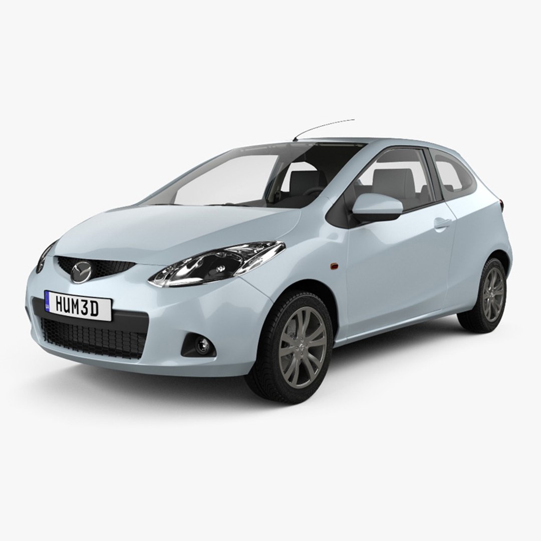 modelo 3d Mazda 2 de 3 puertas con interior HQ 2013 - TurboSquid 1831829