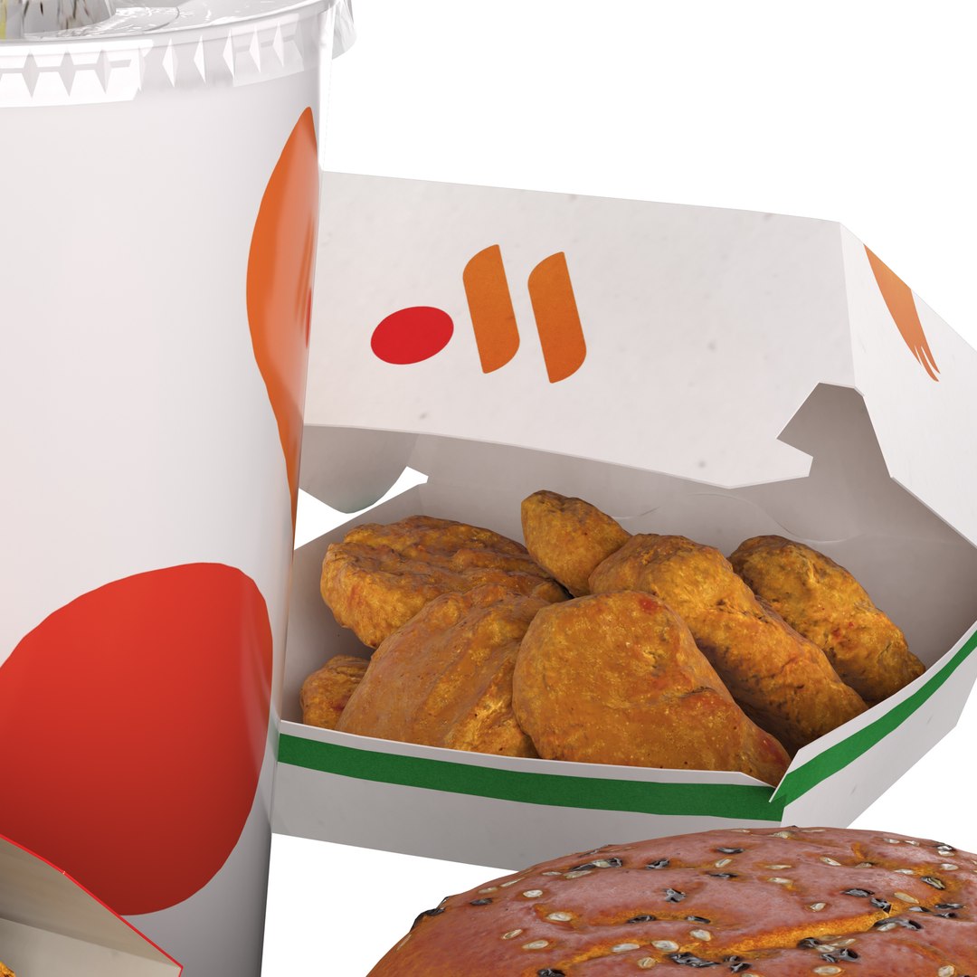 Burger Set Model - TurboSquid 2126515