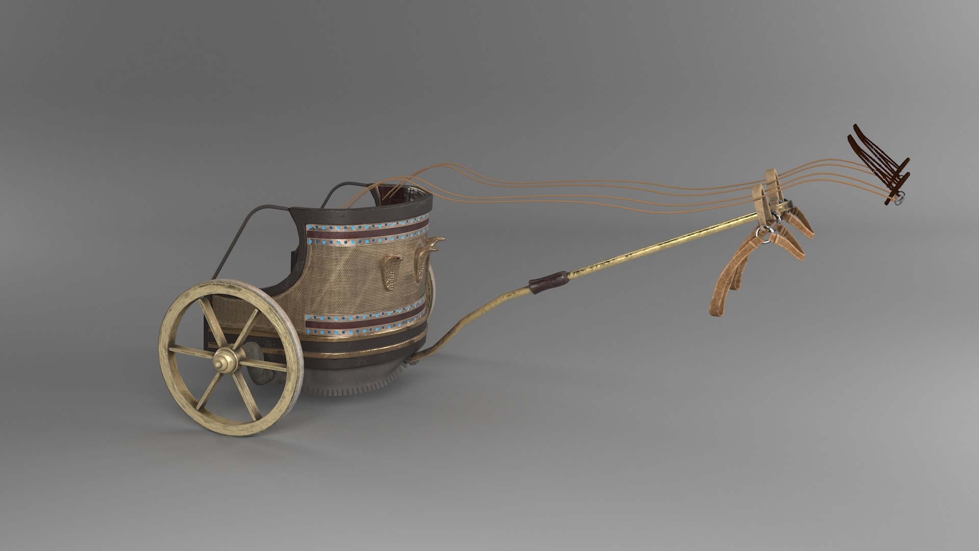 3D Photorealistic Egypt Battle Chariot Model - TurboSquid 2265342