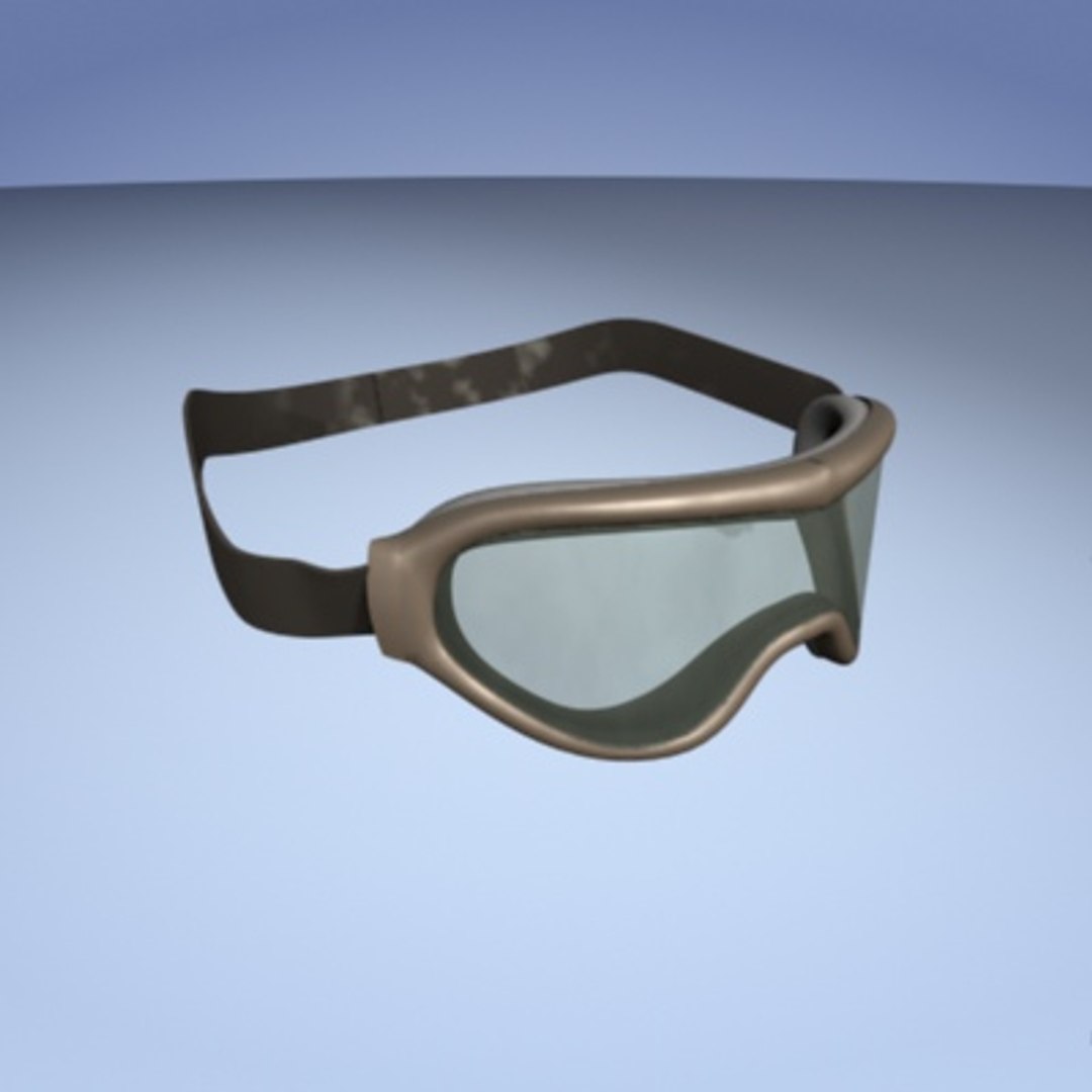 Military Dust Glasses 3d Model