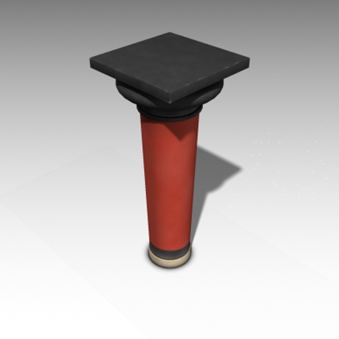 Ancient Minoan Columns 3d Obj