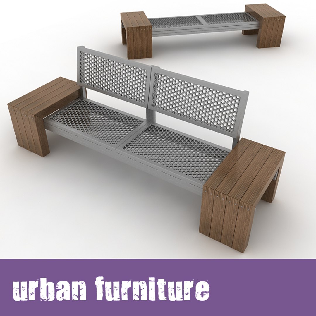 Urban Furniture Bench 3d Model
