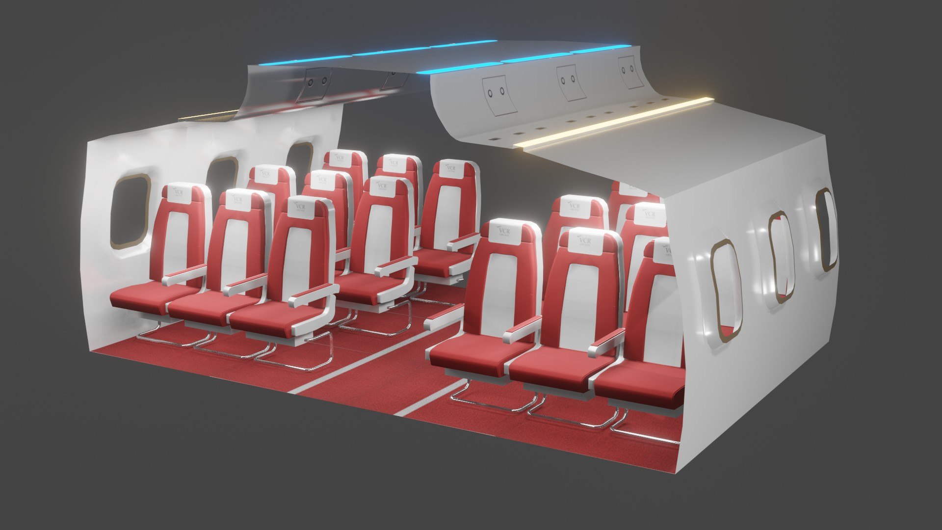 Airplane Interior 3D Model - TurboSquid 1815838