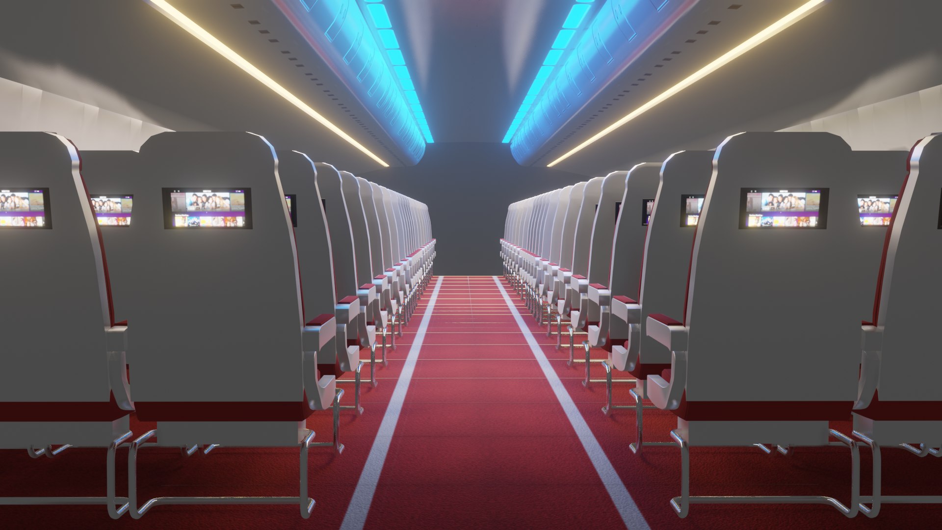 Airplane Interior 3D Model - TurboSquid 1815838
