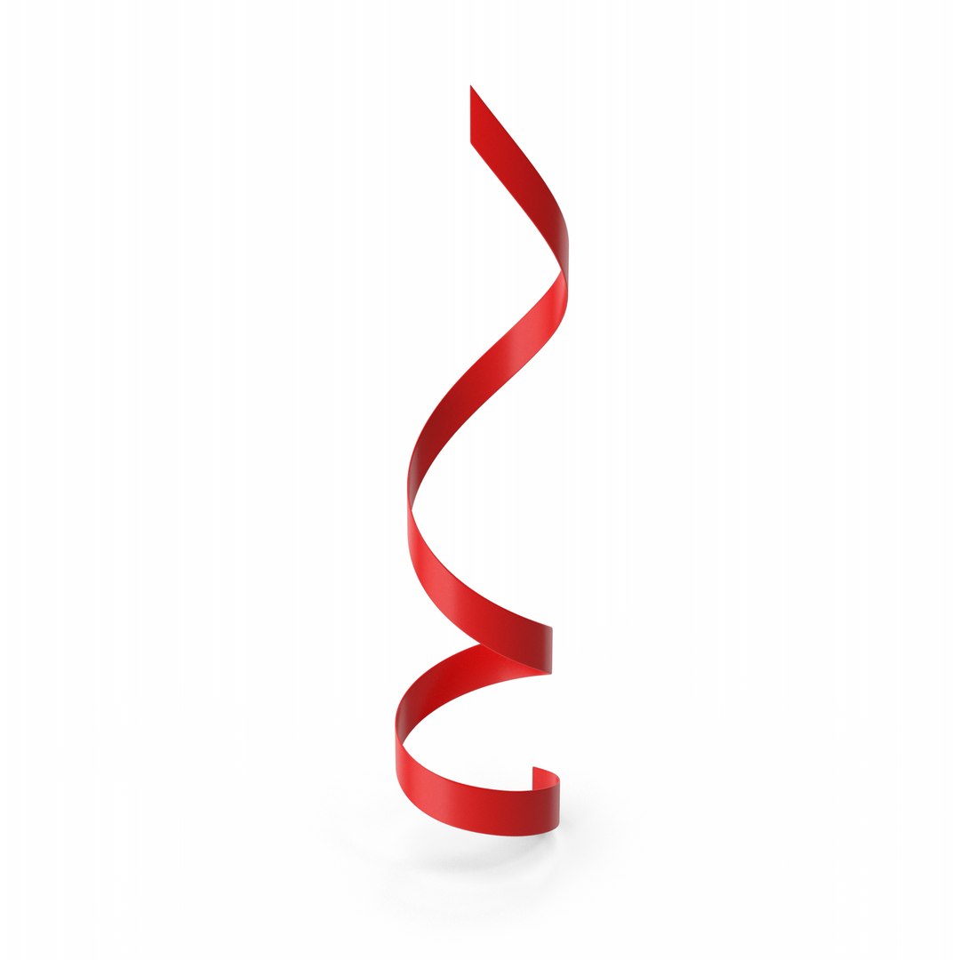 Curly Ribbon 3D Model - TurboSquid 2028098