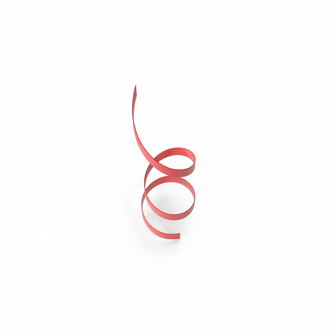 Curly Ribbon 3D Model - TurboSquid 2028098