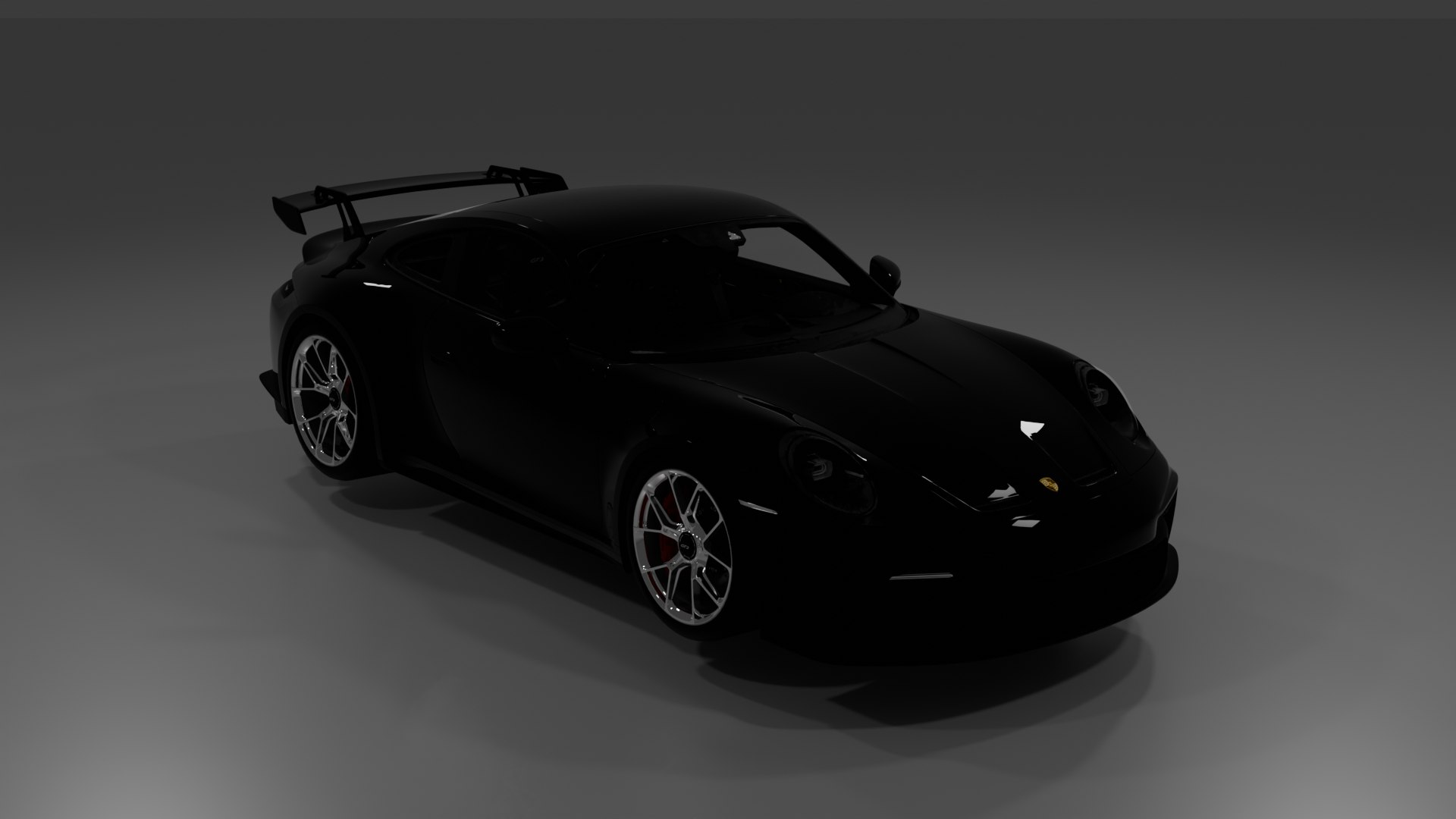 Porsche 911 GT3 992 Beautiful Black Version 3D Model - TurboSquid 2411046