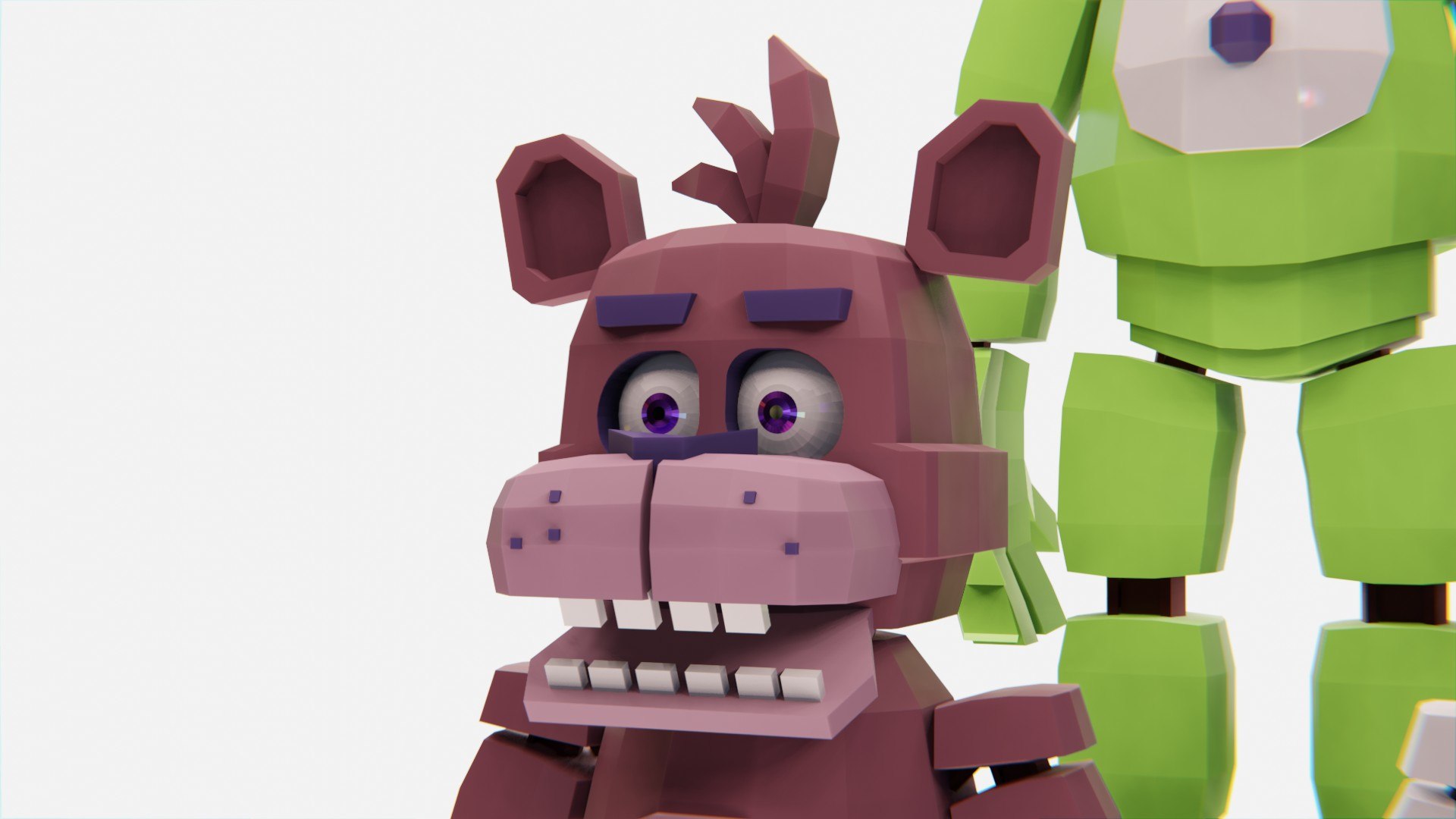 Animatronics character low poly fnaf model - TurboSquid 2149304