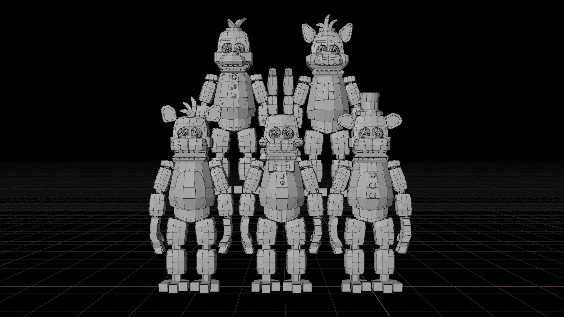 Animatronics character low poly fnaf model - TurboSquid 2149304