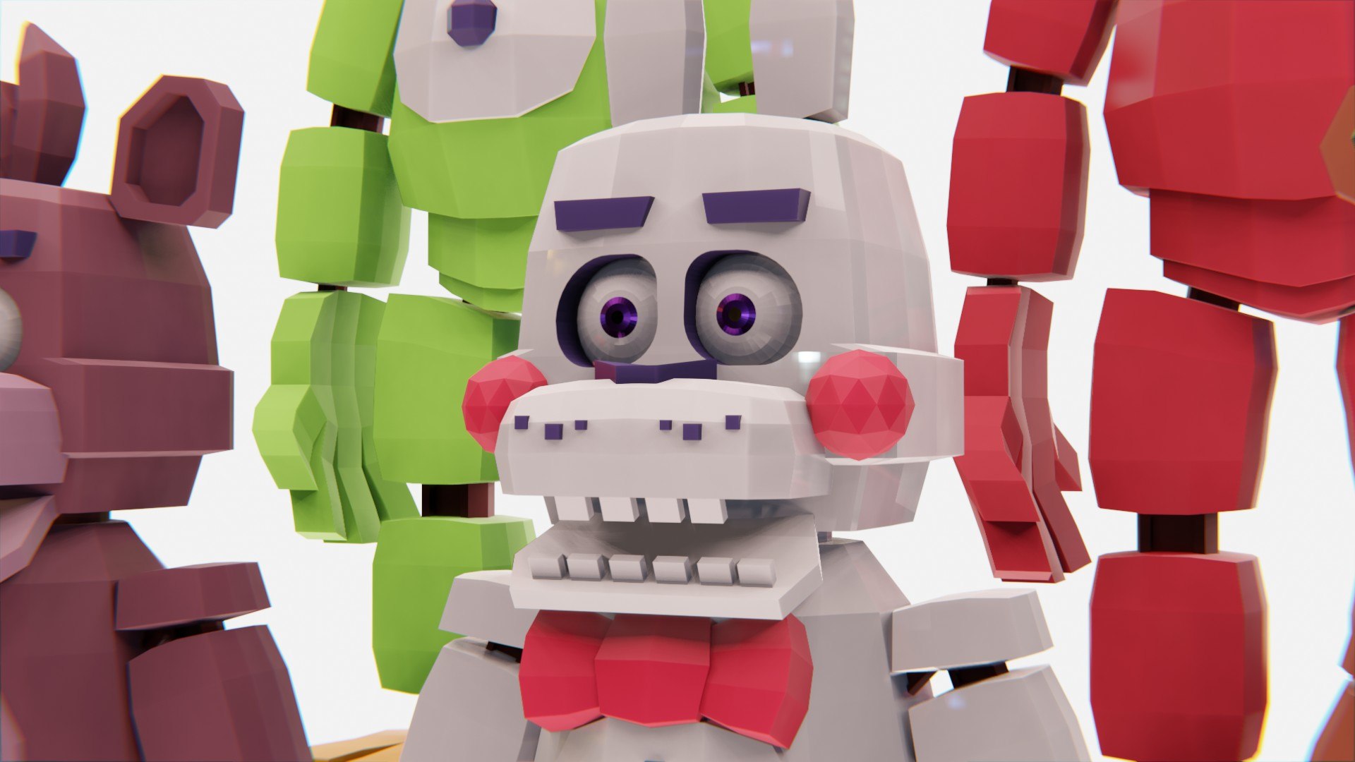 Animatronics character low poly fnaf model - TurboSquid 2149304