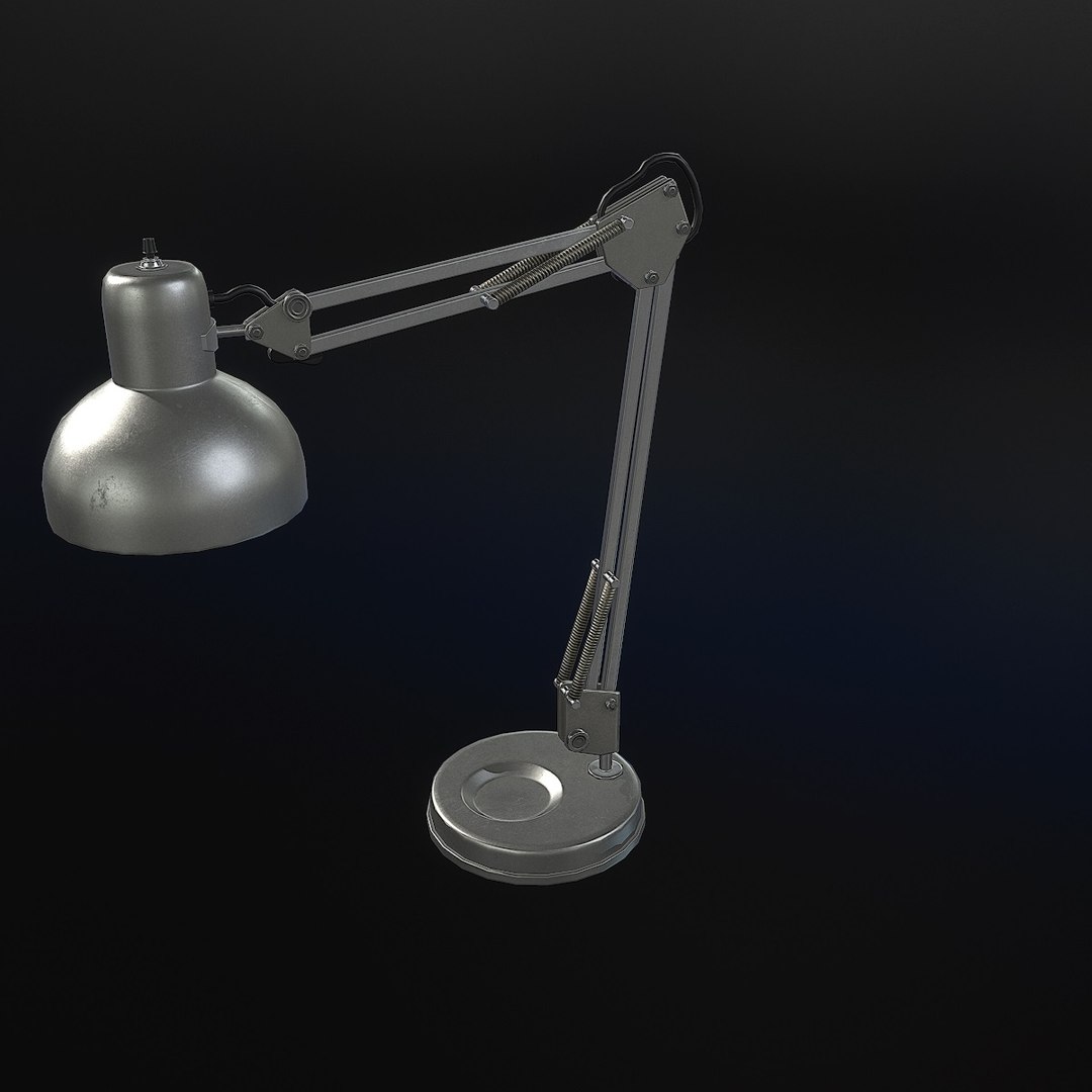 3d vintage desk lamp lighting model