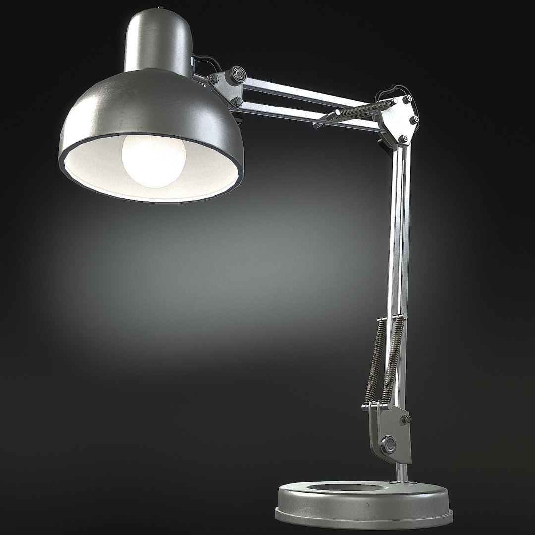 3d vintage desk lamp lighting model