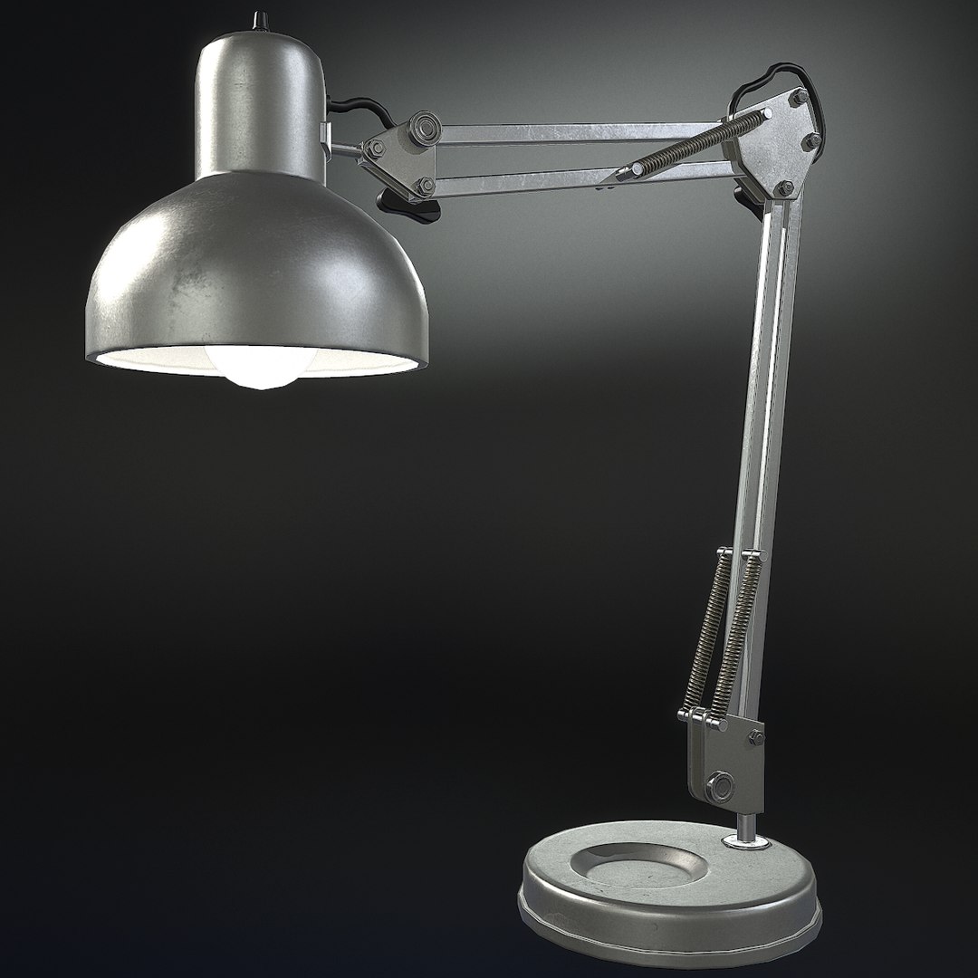 3d vintage desk lamp lighting model