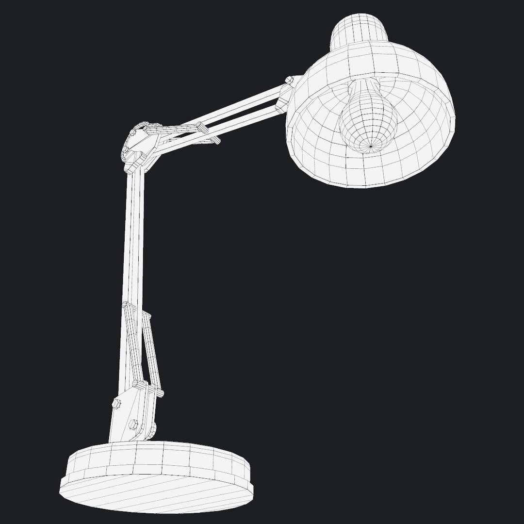 3d vintage desk lamp lighting model