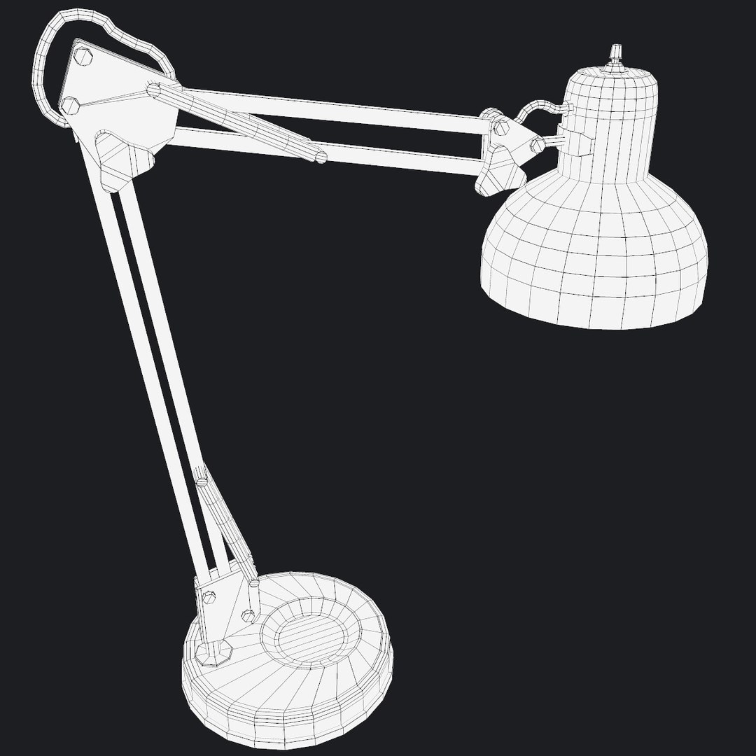 3d vintage desk lamp lighting model