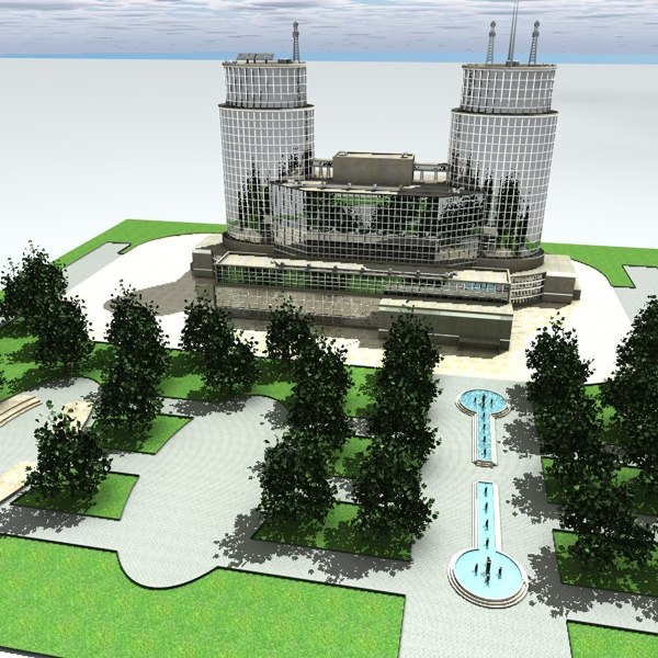 3D 3D Studio skyscraper edifice house