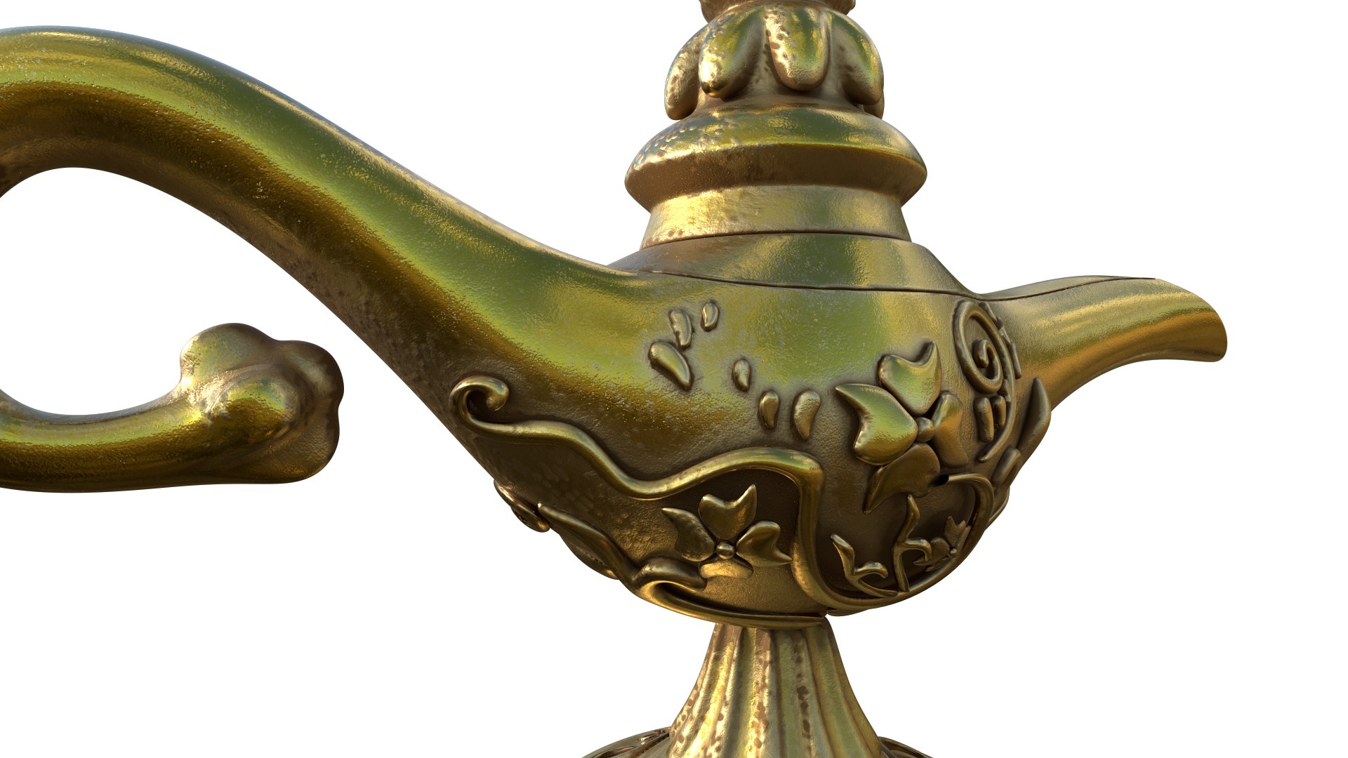 3D Model Genie With Magic Lamp - TurboSquid 2051963