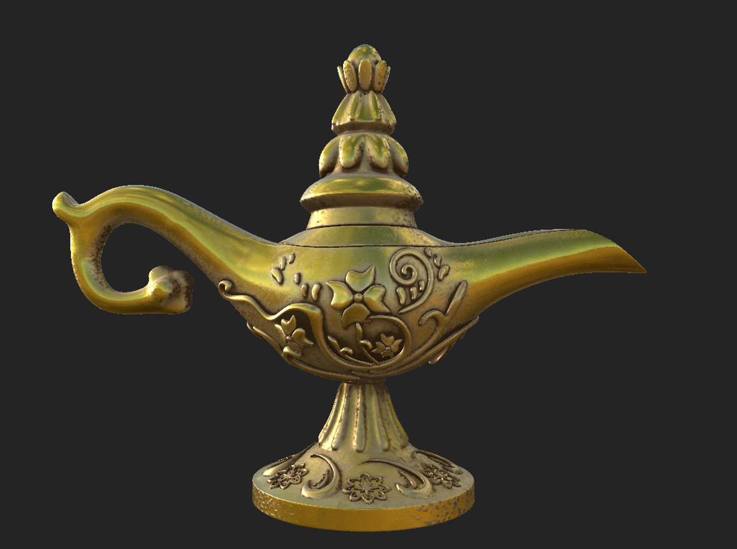 3D Model Genie With Magic Lamp - TurboSquid 2051963