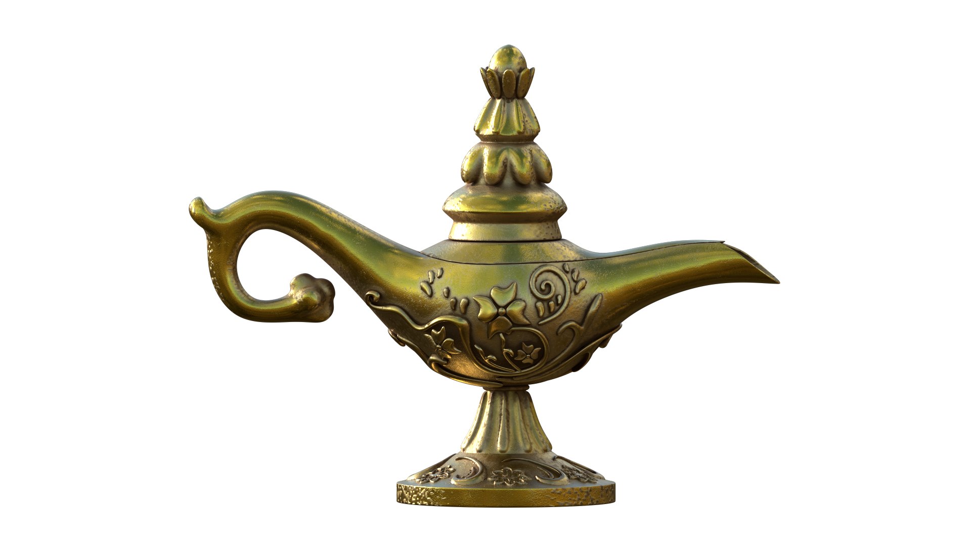 3D Model Genie With Magic Lamp - TurboSquid 2051963