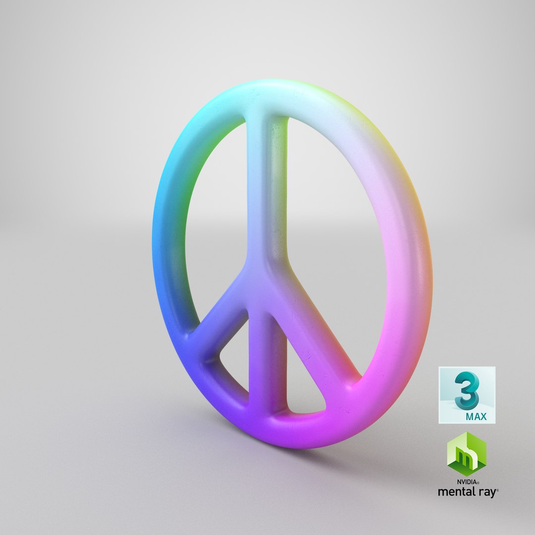 3D Peace Symbol 01 Model - TurboSquid 1576546