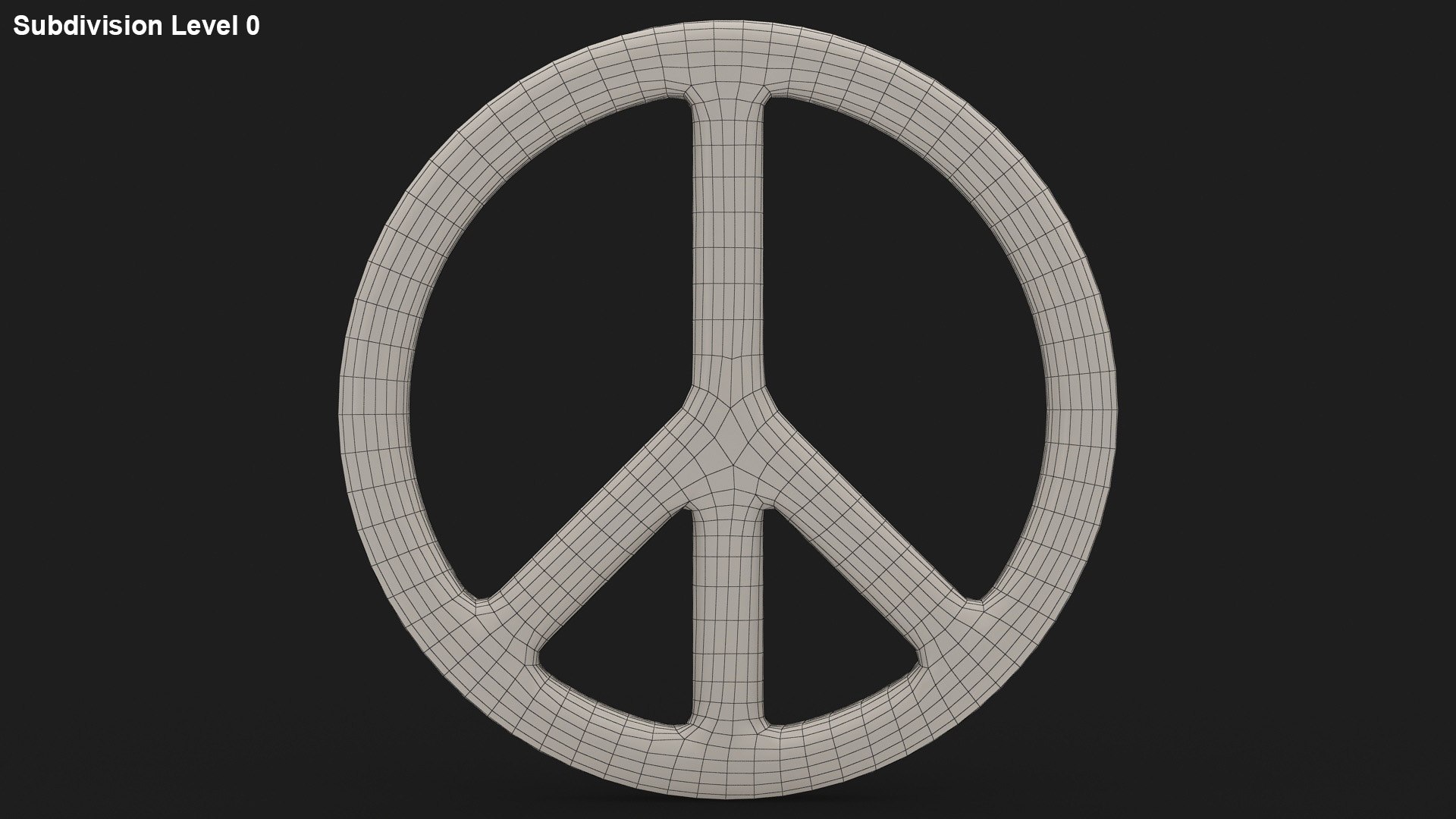 3D peace symbol 01 model - TurboSquid 1576546