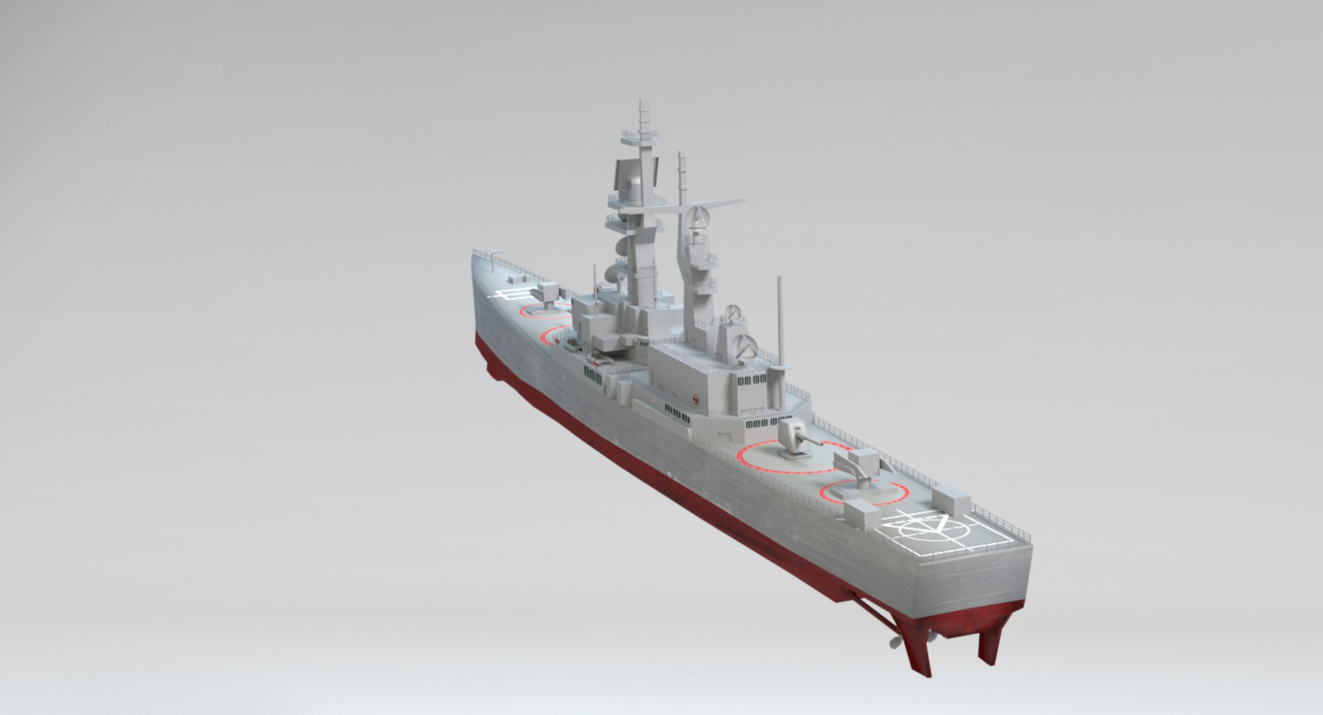 3d Uss Arkansas Ship Model